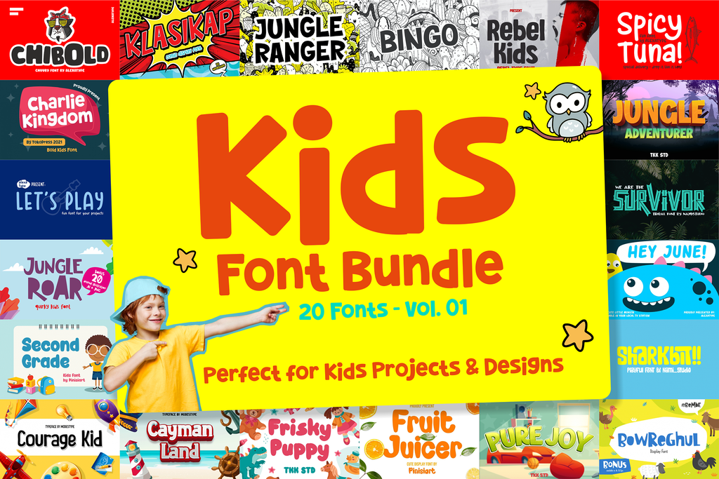 Kids Font Bundle - Just The Skills