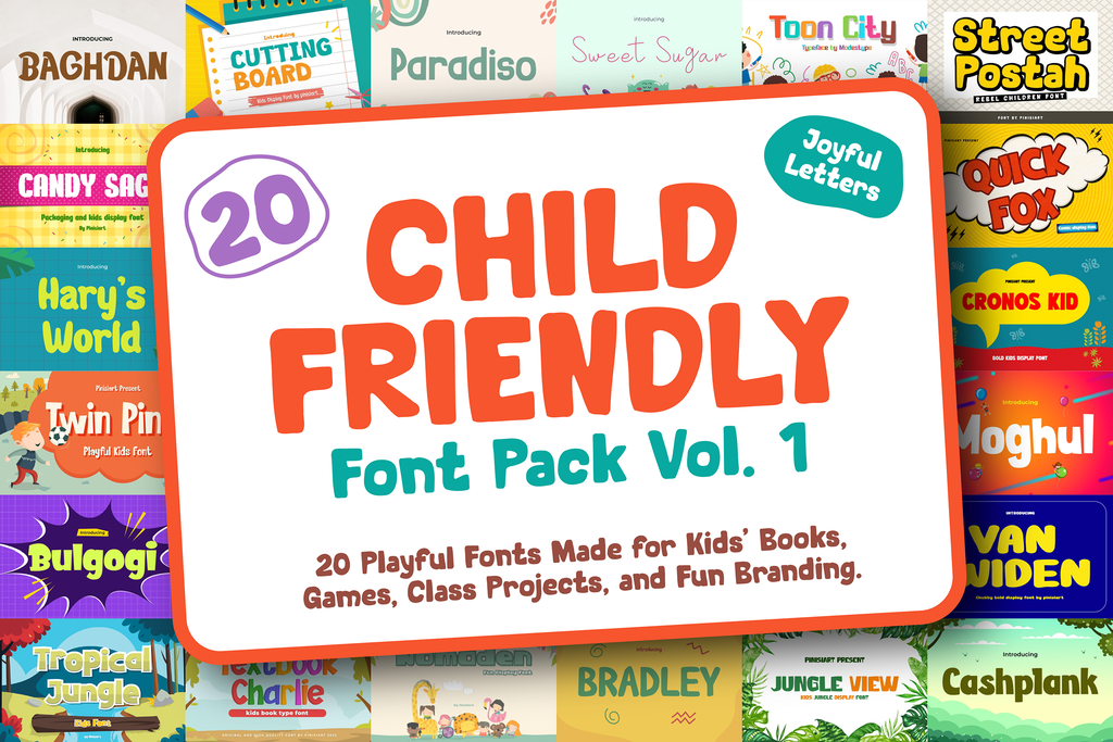 Child Friendly Font Pack - Just The Skills