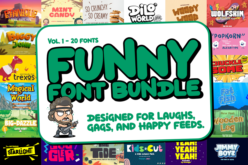 Funny Font Bundle - Just The Skills