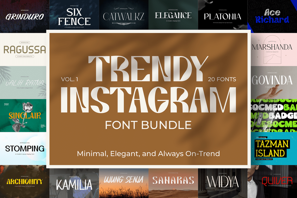 Trendy Instagram Font Bundle - Just The Skills